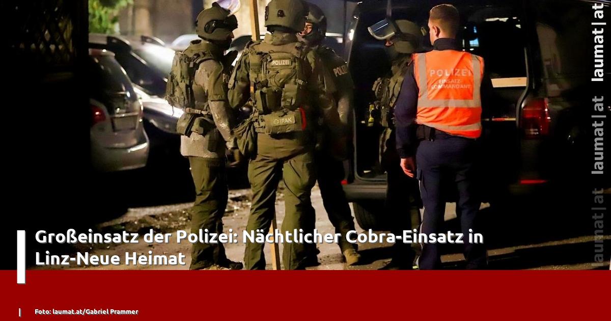 Großeinsatz der Polizei: Nächtlicher Cobra-Einsatz in Linz-Neue Heimat ...